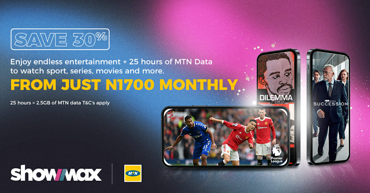 Get 25 hours of Showmax viewing from MTN for just N1,700 monthly ...