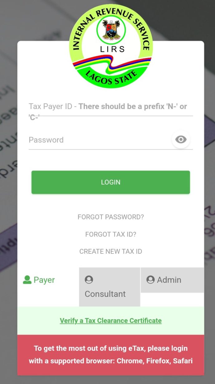 Registering to file tax returns with the LIRS eTax platform | TechCabal