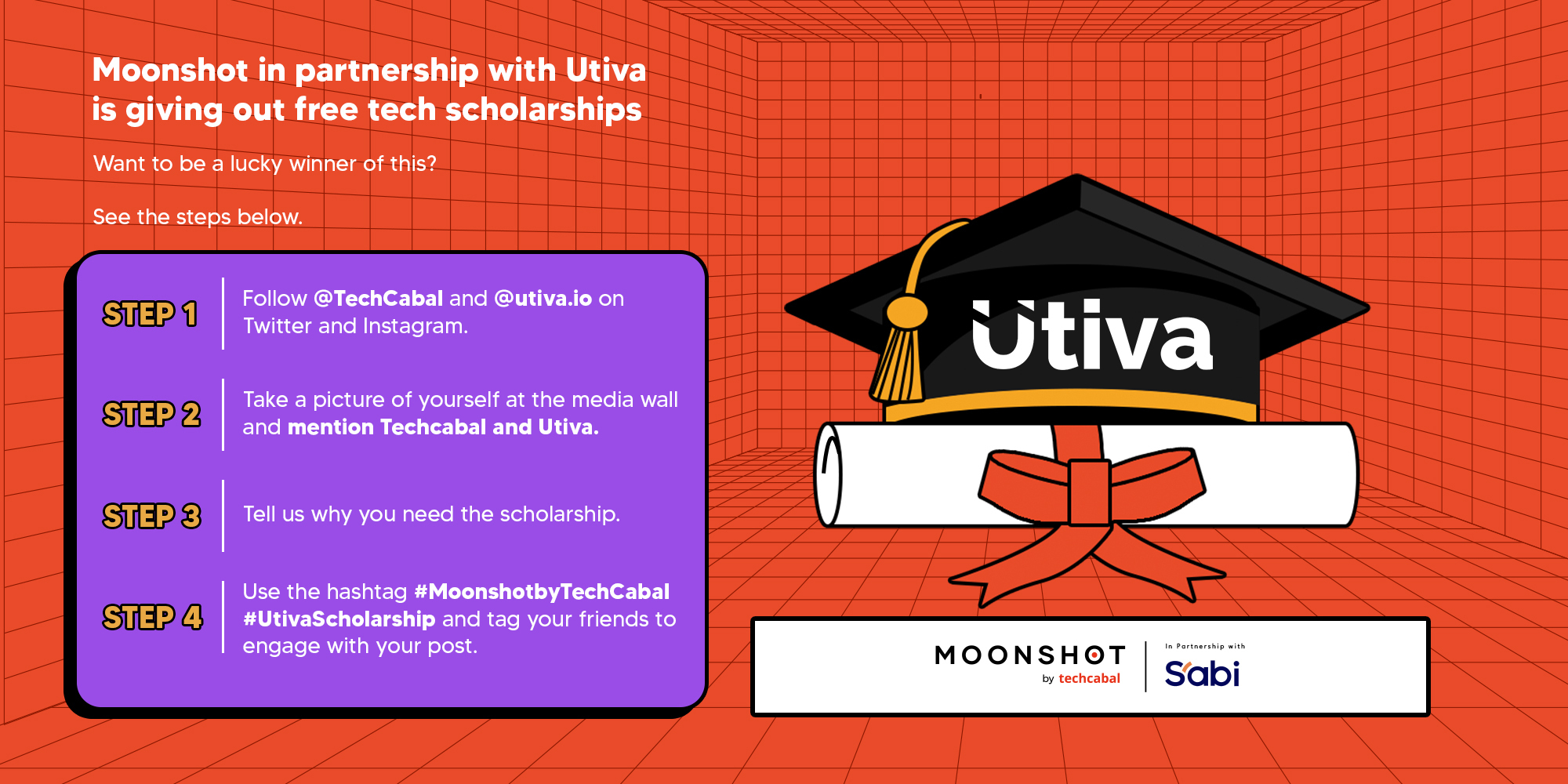 Utiva is offering 20 scholarships for attendees of TechCabal's Moonshot ...