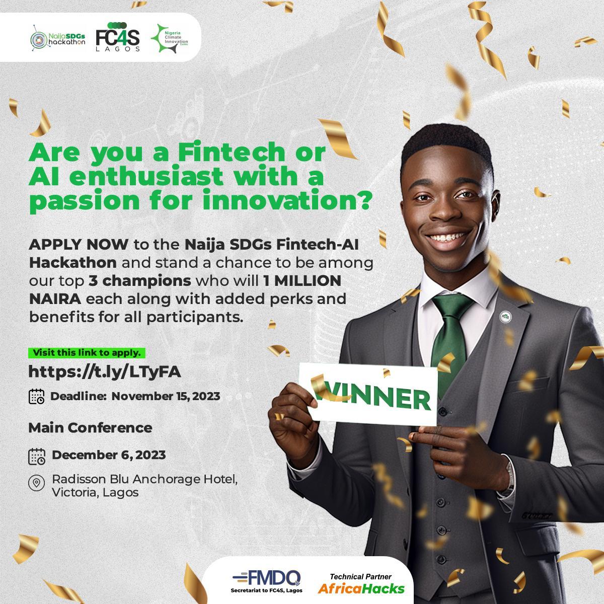 UNLOCK INNOVATION AT THE NAIJA SDGs FINTECH-AI HACKATHON AND CONFERENCE. | TechCabal