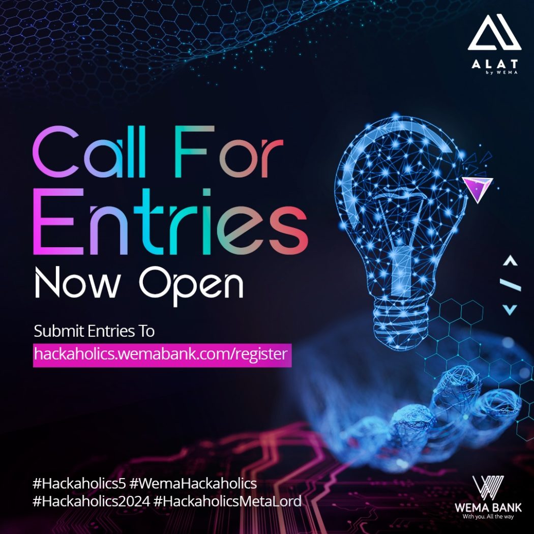 WEMA BANK ANNOUNCES CALL FOR ENTRIES FOR ITS YOUTH-FOCUSED HACKATHON, HACKAHOLICS 5.0 | TechCabal