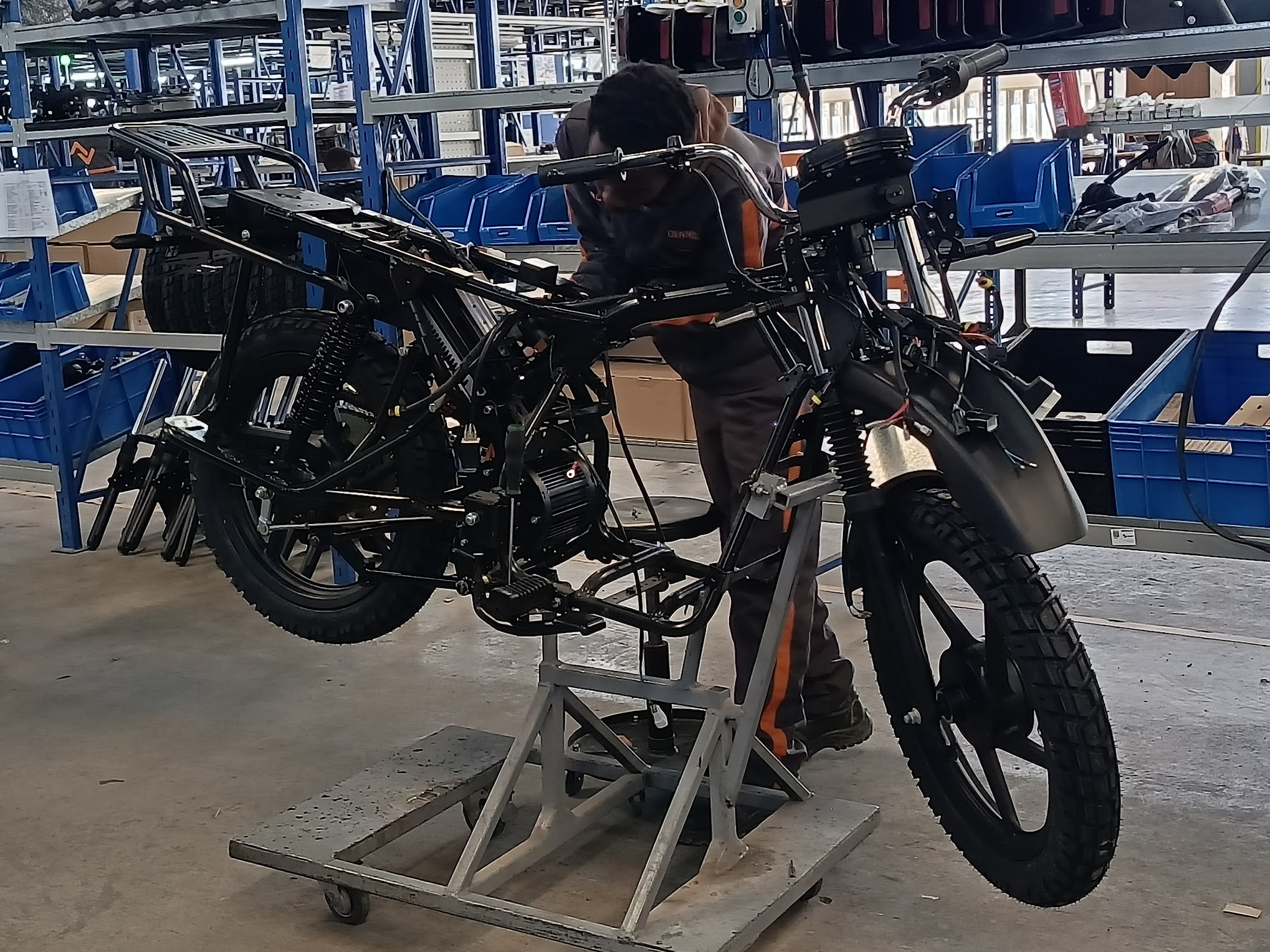 Inside Roam Electric's Nairobi plant assembling 15 bikes daily