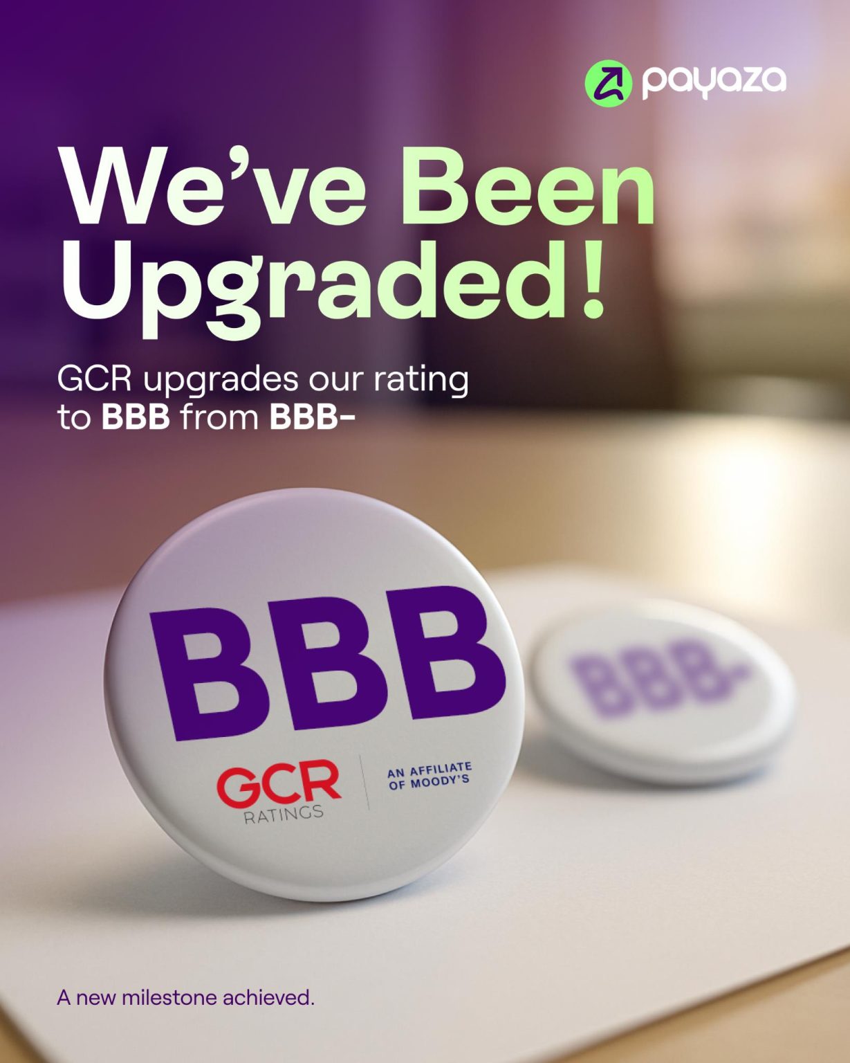 Payaza Secures New Global Credit Ratings: Moves from BBB– to BBB ...
