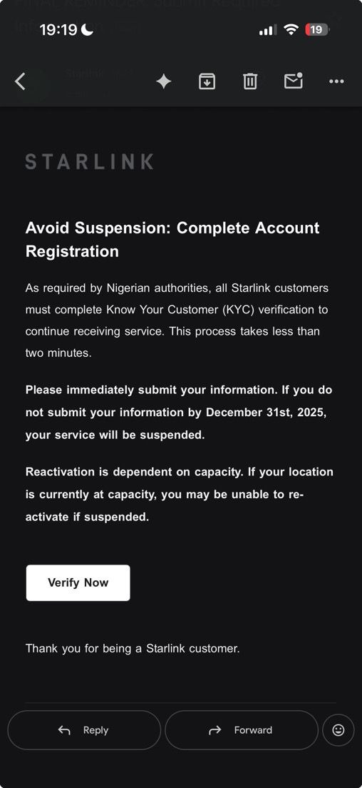 Nigeria extends SIM-style biometric rules to Starlink subscribers