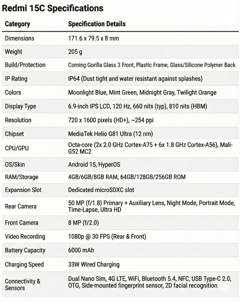 Redmi 15C: What you need to know about Xiaomi’s 2025 budget phone ...