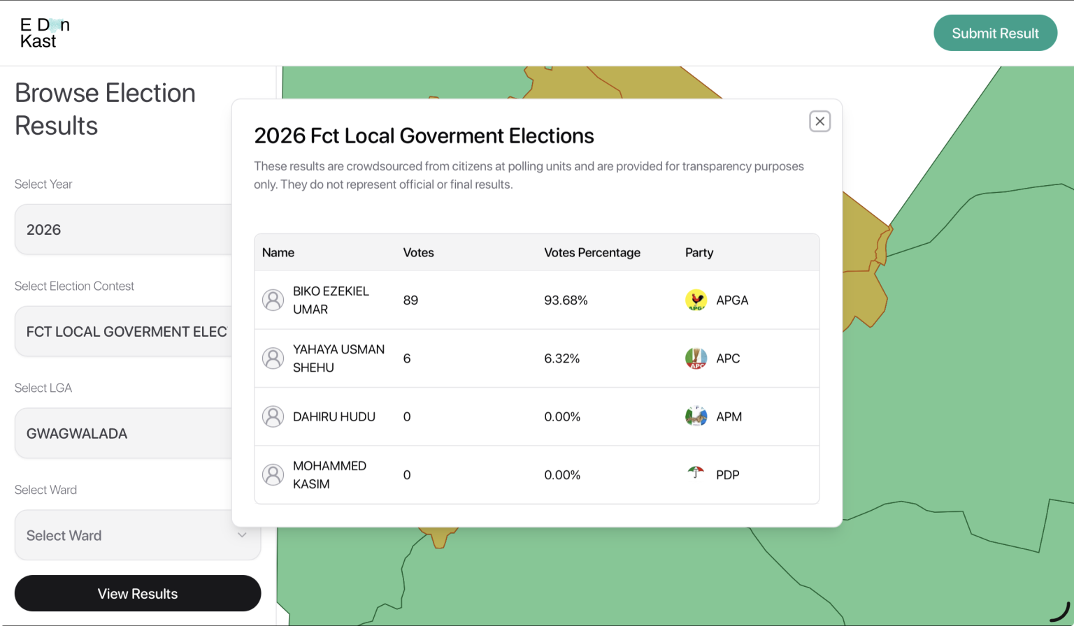 E Don Kast is building a citizen-led election results map